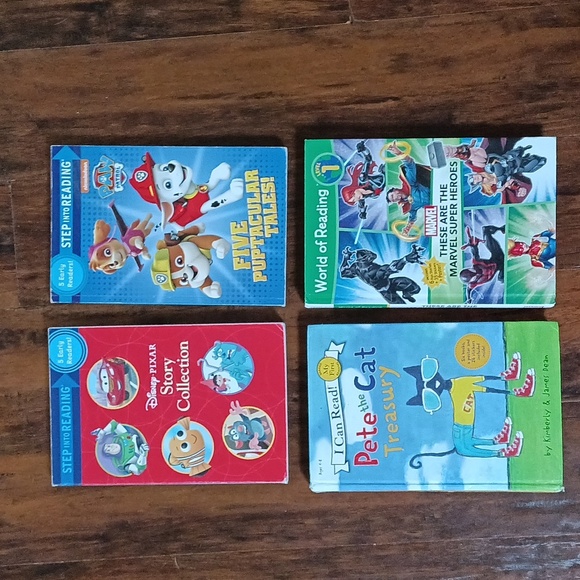Other | 4 Early Reader Story Collection Books Paw Patrol Marvel Pete ...